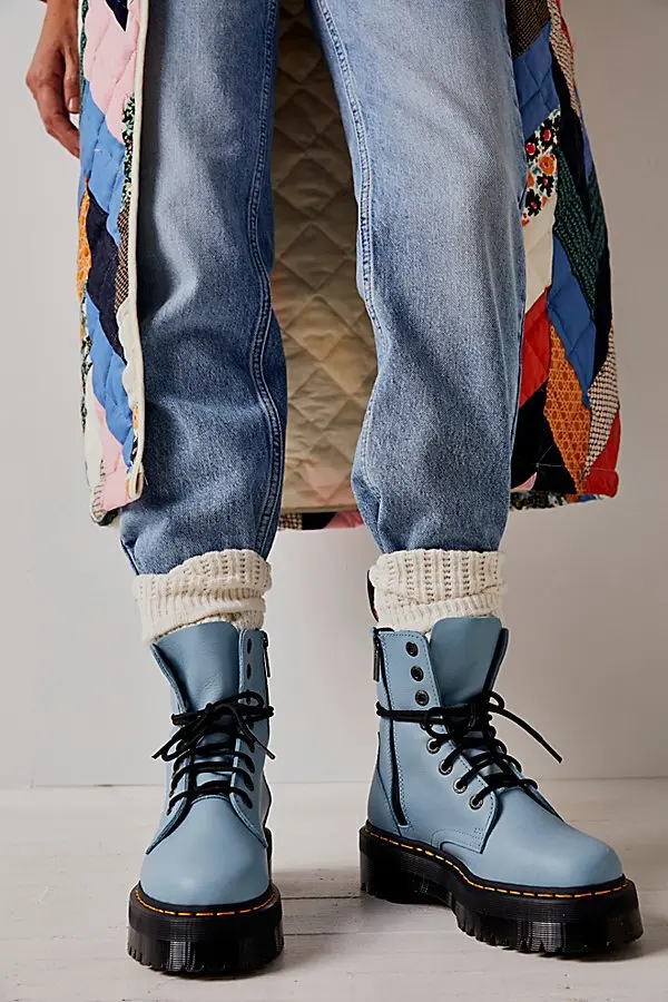 Dr. Martens Jadon Iii Lace Up Boots - Card Blue | Editorialist
